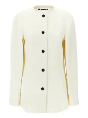 JIL SANDER Wool Coat - White