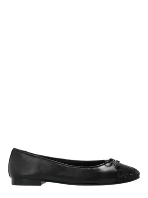 Tory Burch Leather Ballet Flats - Black