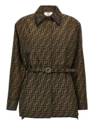 Fendi Ff Jacket - Brown