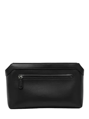 THE ROW Leather Clutch - Black