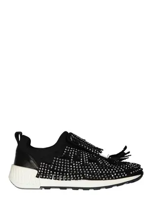 SERGIO ROSSI Sr1 Running Crystal Sneakers - Black