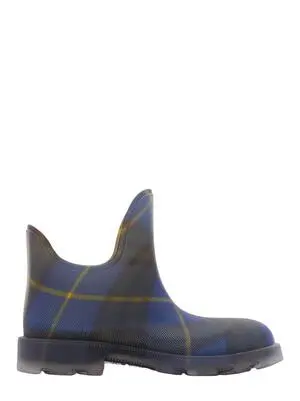 Burberry Checked Ankle Boots - Blue/yellow