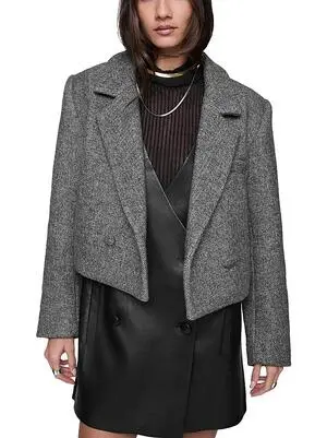 Rebecca Minkoff Margo Crop Coat - Grey
