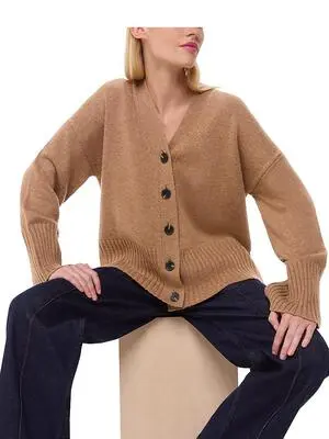 Whistles Button-front Cardigan - Camel