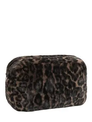 Apparis Apparis Noor Faux Fur Jumbo Pouch Dark Leopard