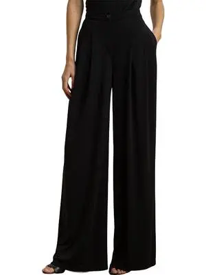 Ralph Lauren Jersey Wide-leg Pants - Black