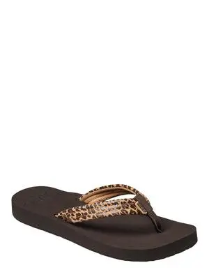Reef Cushion Breeze Flip Flop Leopard