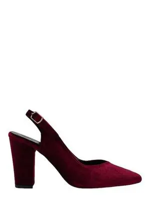 FOREVER & ALWAYS SHOES Emma Slingback Heels Burgundy