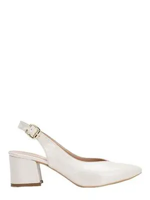 FOREVER & ALWAYS SHOES Emma Slingback Heels Ivory