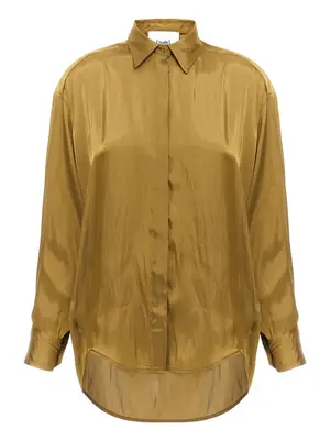 NUDE Satin Shirt - Gold