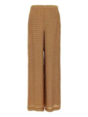 Michael Kors Geometric Print Palazzo Pants - Neutrals