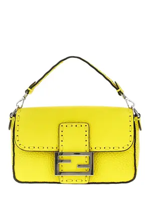 Fendi Mini Baguette Tote Bag - Yellow
