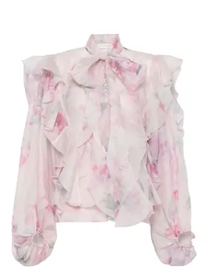 Zimmermann Crush Blouse - Pink