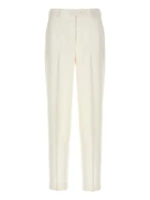 Kiton Tapered-leg Trousers - White