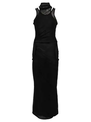 Coperni Mesh Maxi Dress - Black