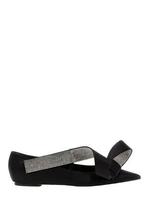 SERGIO ROSSI X Area Marquise Ballet Flats - Black