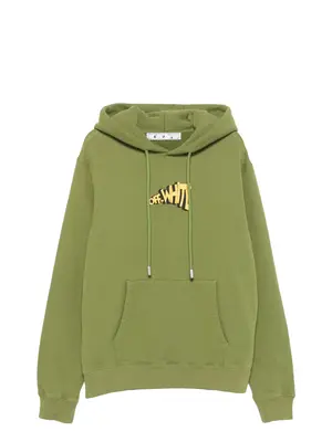 Off-White Arrows-print Hoodie - Green
