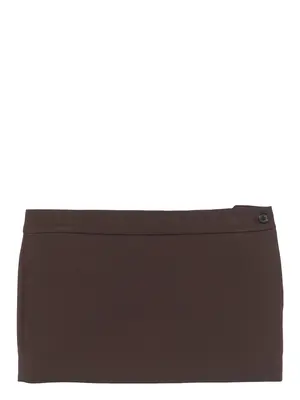 Wardrobe.NYC Micro Mini Skirt - Brown