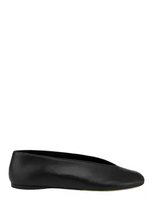 Moschino Leather Ballerinas - Black