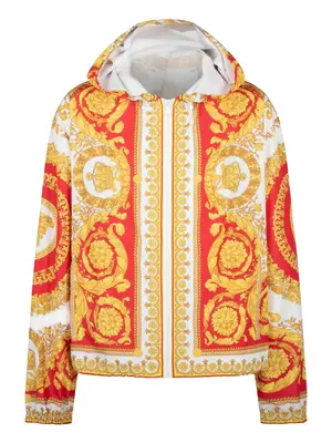 Versace Barocco-print Jacket - White