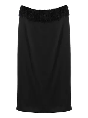 TOTEME Fringed Maxi Skirt - Black