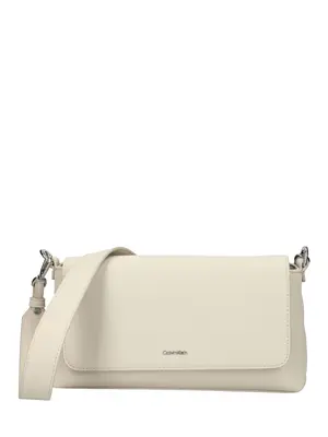 Calvin Klein Logo Convertible Crossbody Bag - Peg Sand Pebble