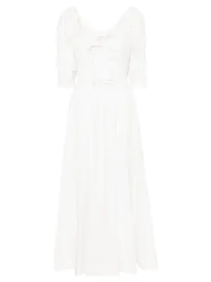 DÔEN Ischia Midi Dress - White
