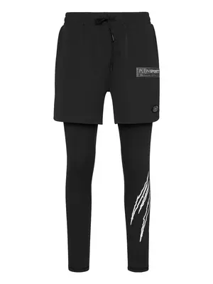 PLEIN SPORT Logo-print Leggings - Black