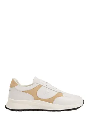 UNSEEN Unseen Plemont Leather And Suede Trainers White/taupe
