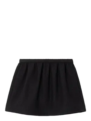 Gucci Embroidered Wool-blend Bouclé Mini Skirt - Black