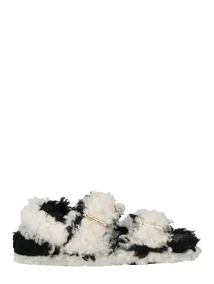 Marni Sandals Shearling - Off White