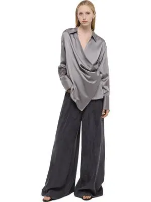 Helmut Lang Relaxed Wrap Shirt - Steel