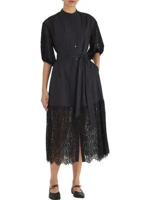 Rebecca Taylor Idun Shirt Dress - Black