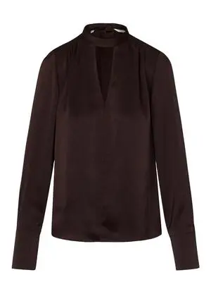 Rebecca Taylor Gianna Tie Neck Blouse - Raisin