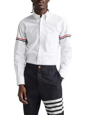 Thom Browne Classic Cotton Poplin Button-down Shirt - White