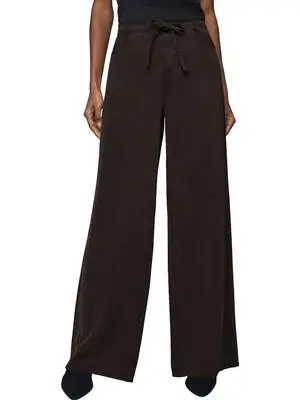 Splendid Lounge Denim Wide Leg Pants - Soft Chocolate Brown