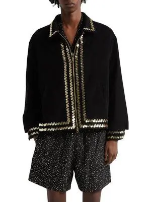 BODE Bandstand Cotton Corduroy Jacket - Black Multi