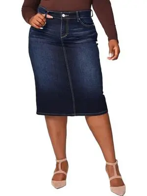 SLINK JEANS Denim Midi Skirt - Emma