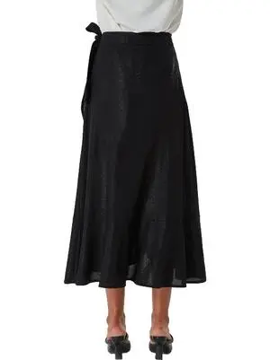 MIZALLE Ruffle Skirt - Black