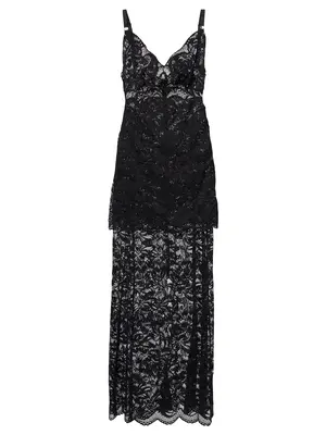 Rabanne Lace Maxi Dress - Black
