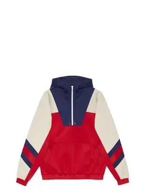 Gucci Neoprene Half-zip Jacket - Red/ivory/blue