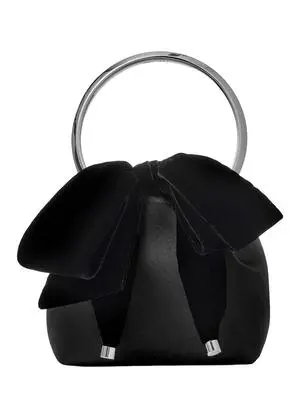 JIMMY CHOO Bow Detail Shoulder Bag - Black