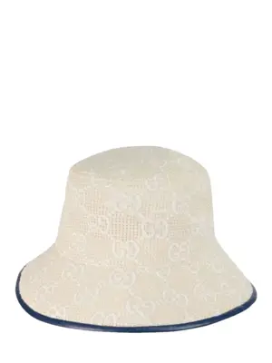 Gucci Gg Embroidered Bucket Hat - White