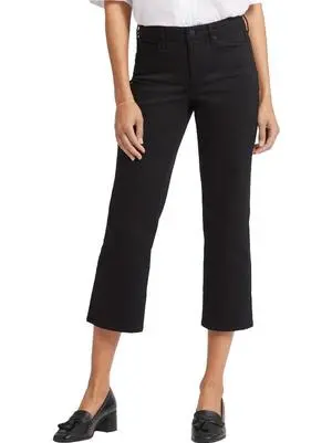NYDJ Piper Crop Relaxed Straight Leg Jeans - Black