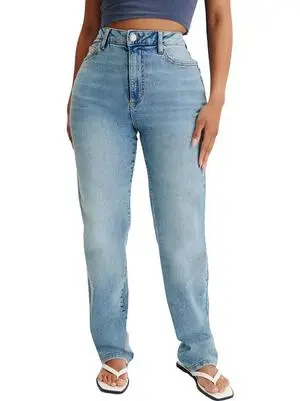 COTTON ON Curvy Straight Stretch Jeans - Cassette Blue