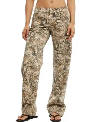 COTTON ON Cotton On Low Rise Straight Jean Camo