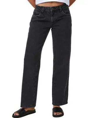 COTTON ON Cotton On Low Rise Straight Jean Graphite Black