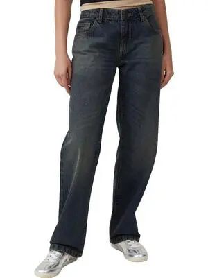 COTTON ON Cotton On Low Rise Straight Jean Rust Blue
