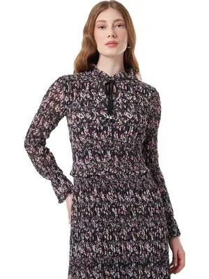 MIZALLE Patterned Crochet Midi Dress - Mix