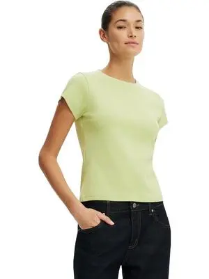 COTTON ON 90s Baby Tee - Pixie Green